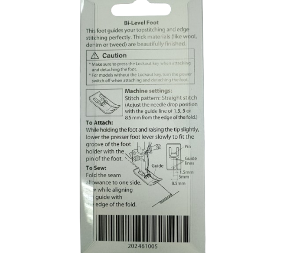 202461005,Right Bi-Level Foot,Janome